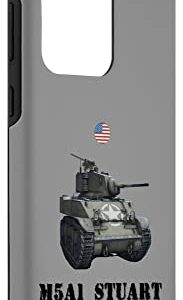 Galaxy S20 Ultra M5A1 Stuart, USA Light Tank WW2 Military Machinery Case