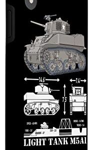 iPhone XR M5A1 Light Tank American WW2 Tanks Infographic Diagram Case