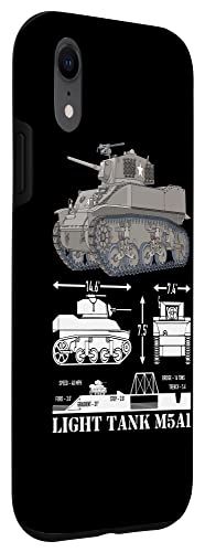 iPhone XR M5A1 Light Tank American WW2 Tanks Infographic Diagram Case