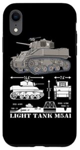 iphone xr m5a1 light tank american ww2 tanks infographic diagram case