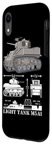 iPhone XR M5A1 Light Tank American WW2 Tanks Infographic Diagram Case