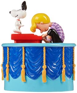 department 56 peanuts village accessories snoopy dancing animated musical figurine, 3.71 inch, multicolor