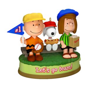 hallmark keepsake christmas ornament 2023, the peanuts gang, batter up! musical ornament, gifts for peanuts fans