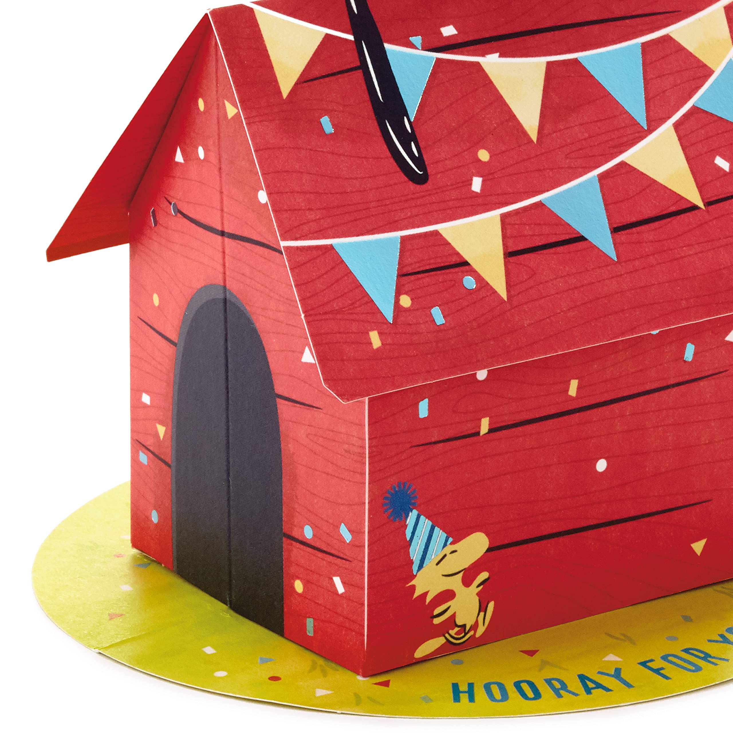 Hallmark Paper Wonder Peanuts Pop Up Birthday Card (Snoopy Dog House)