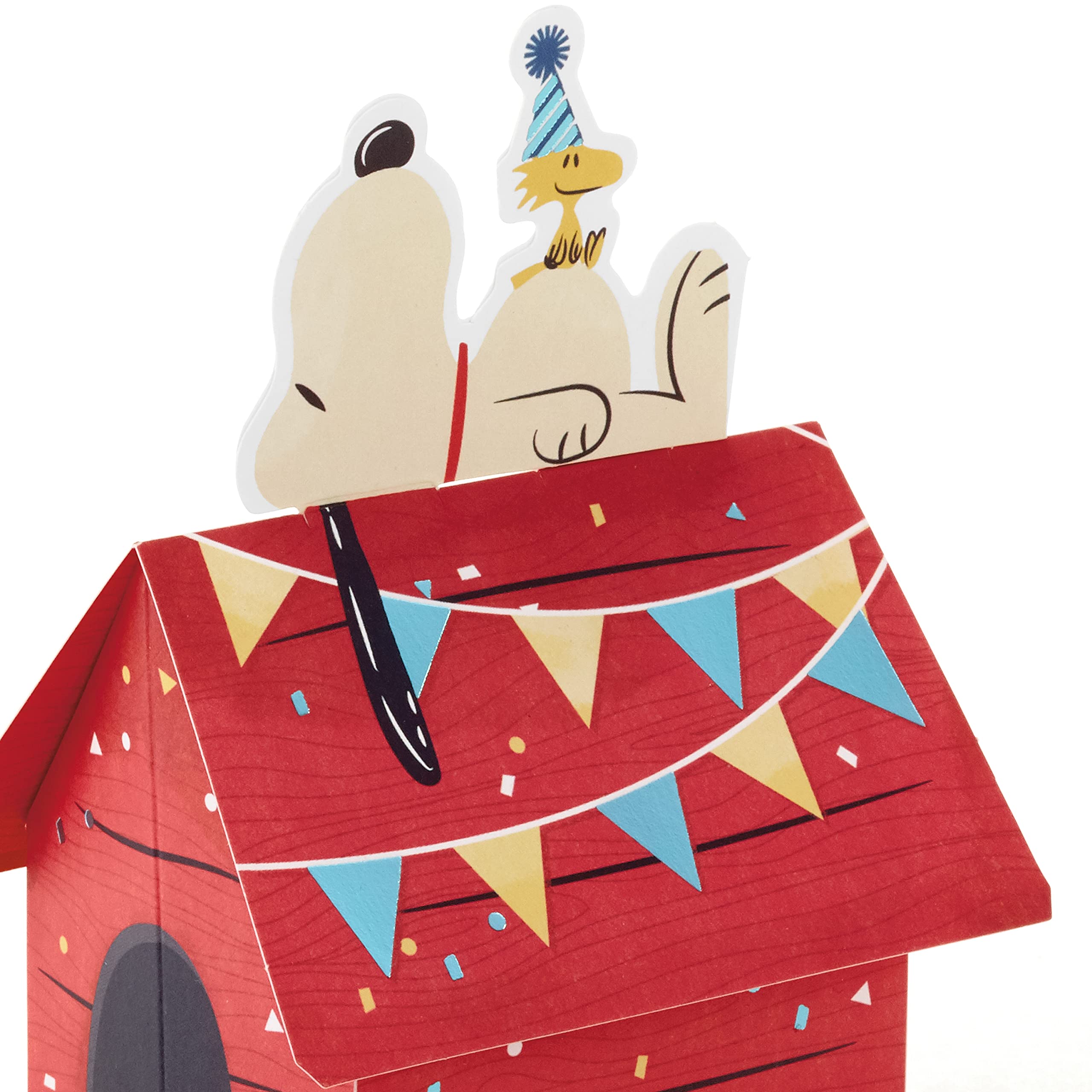 Hallmark Paper Wonder Peanuts Pop Up Birthday Card (Snoopy Dog House)