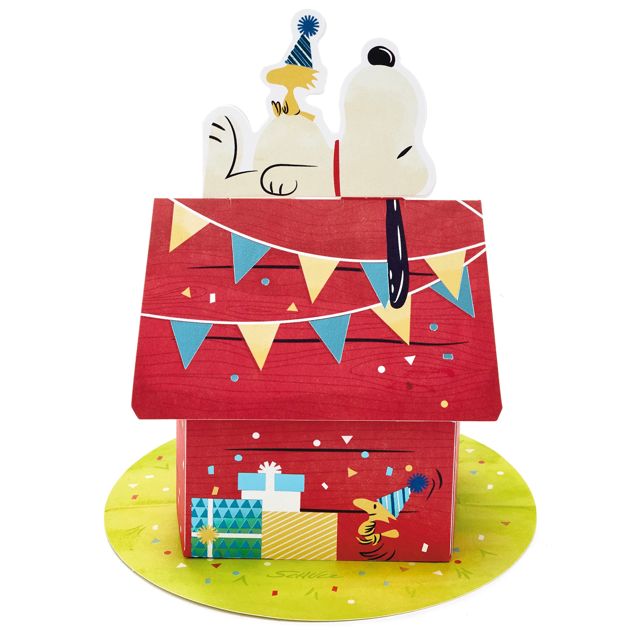 Hallmark Paper Wonder Peanuts Pop Up Birthday Card (Snoopy Dog House)