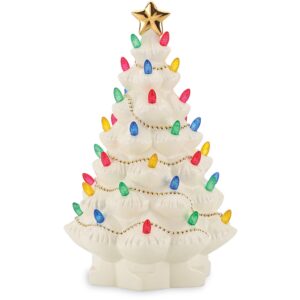 lenox 867360 treasured traditions ivory lighted tree figurine