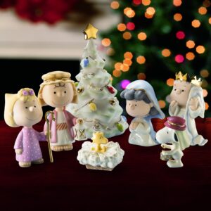 Lenox Peanuts 7-Piece Christmas Pageant Figurines, Multicolor