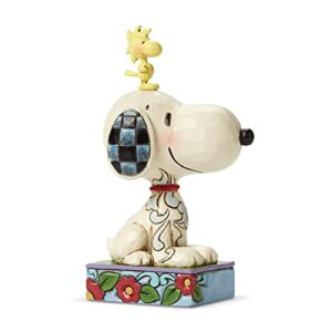 enesco peanuts by jim shore snoopy and woodstock my best friend personality pose figurine- resin hand painted collectible decorative figurines home decor sculpture shelf statue collection gift, 5 inch