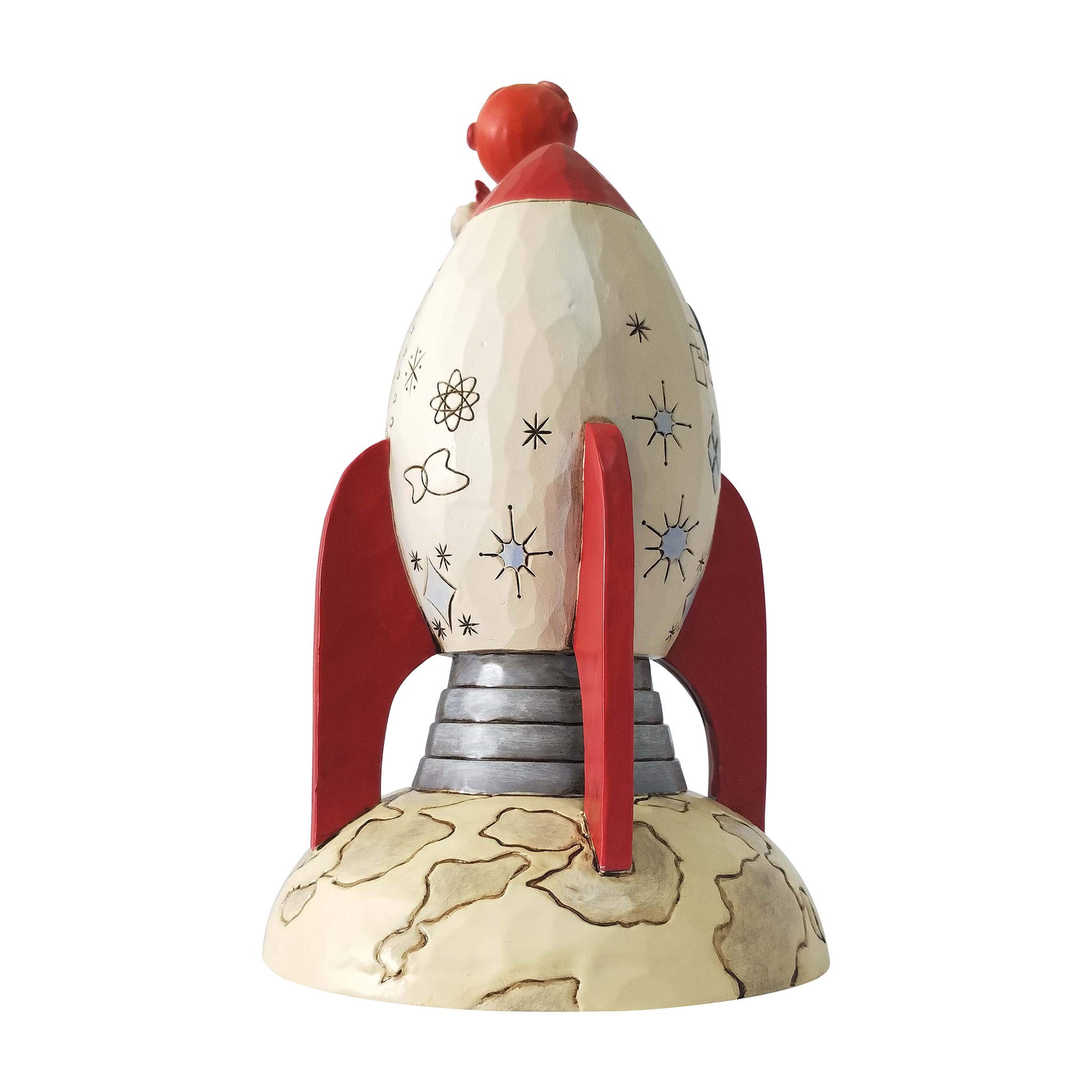 Enesco Peanuts by Jim Shore Snoopy Astronaut Spaceship Figurine, 5.8 Inch, Multicolor