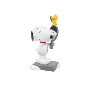 department 56 peanuts village accessories snoopy and woodstock we're looking good figurine, 3.5 inch, multicolor