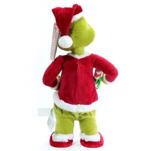 grinch GRINCH Santa Dr. Seuss Christmas Animated Happy Shuffle-Grinch with Candy Cane 12''