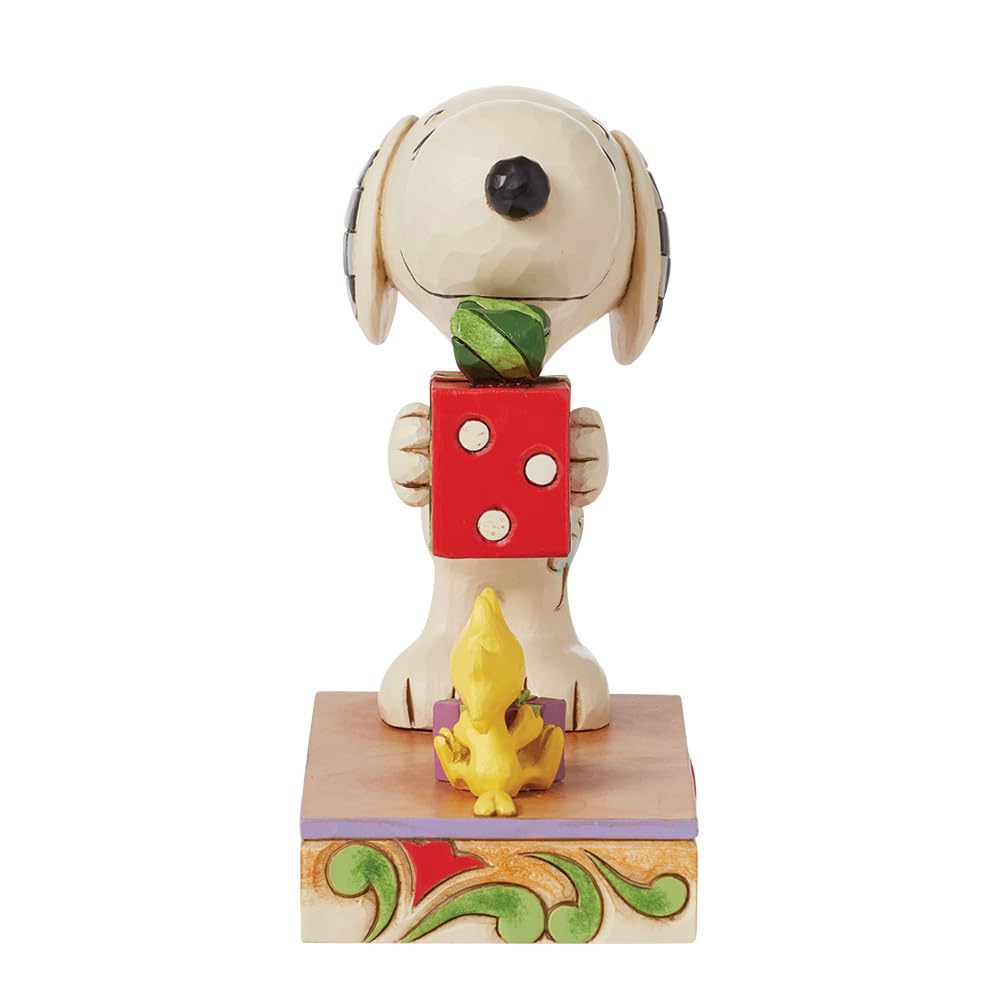 Enesco Jim Shore Peanuts Snoopy and Woodstock with Gift Figurine