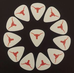 texas longhorns logo guitar picks (12 picks) - (buy 2, save 50% on 2nd)