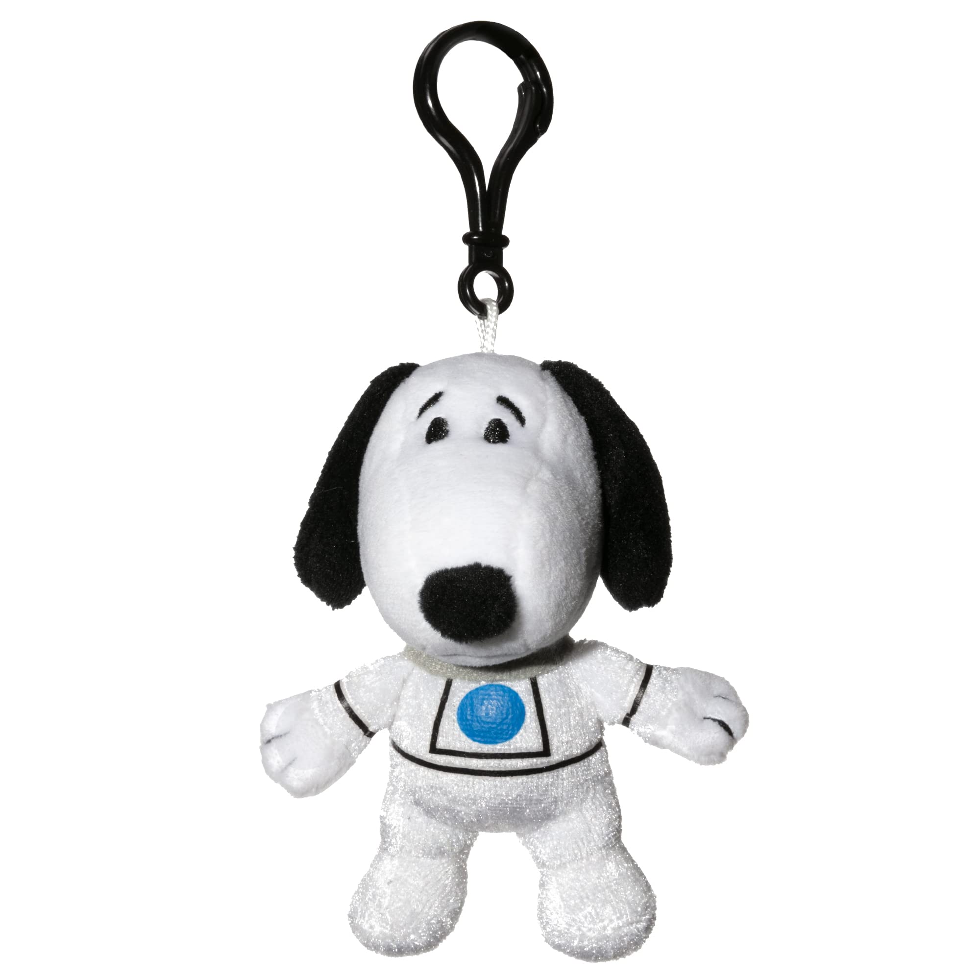 JINX Snoopy in Space Snoopy in White Astronaut Suit Clipsters Toy, 4-in Plush Hangers from Apple TV+ Series for Fans Ages 3+