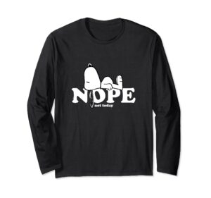 peanuts - snoopy nope long sleeve t-shirt