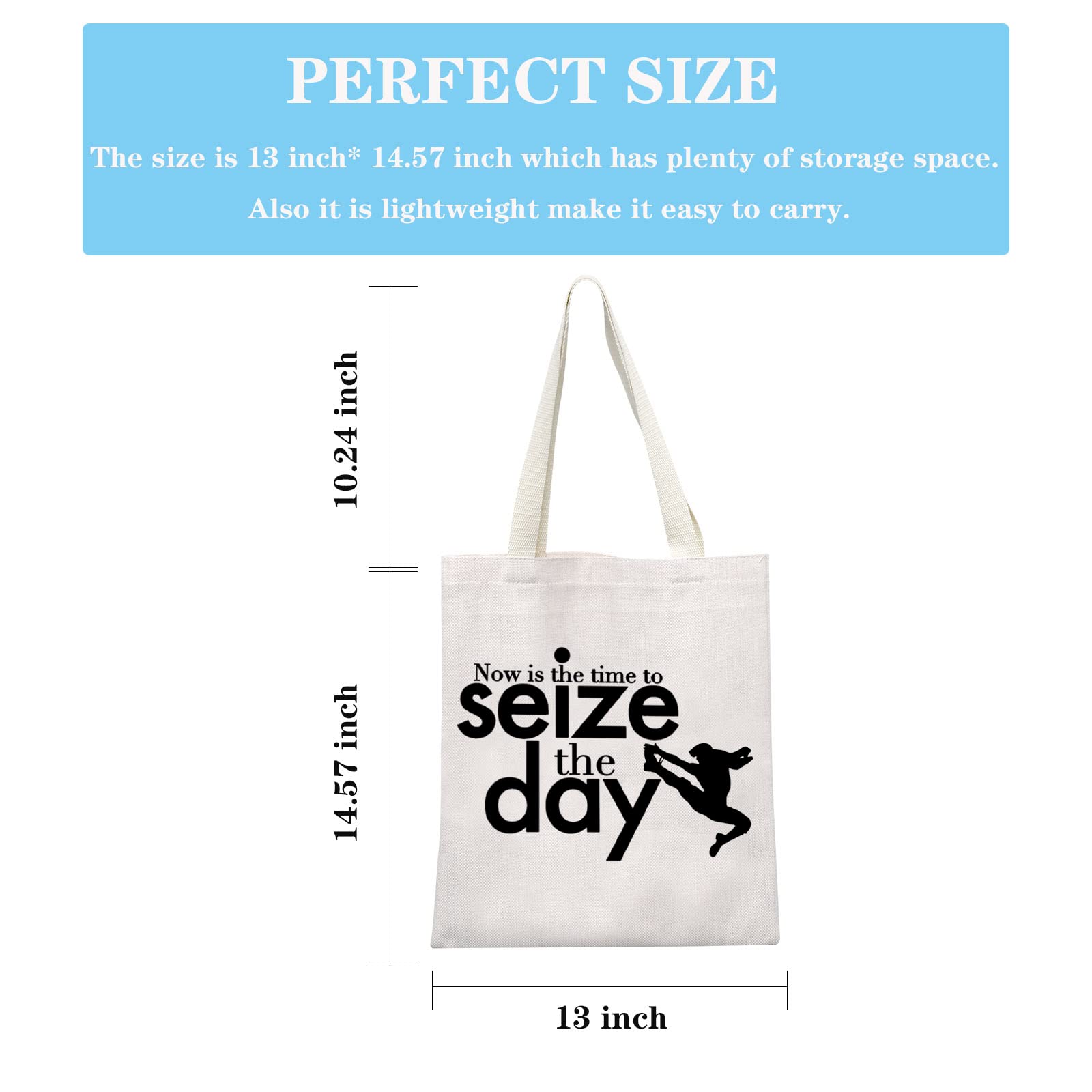 GJTIM TV Show Inspired Now is The Time to Seize The Day Musical Theatre Makeup Cosmetic Bag Gift Broadway Musical Gift (Seize The Day Tote)