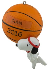 hallmark 2016 christmas ornament slam dunk snoopy basketball ornament