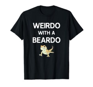 weirdo with a beardo, retro vintage bearded dragon t-shirt