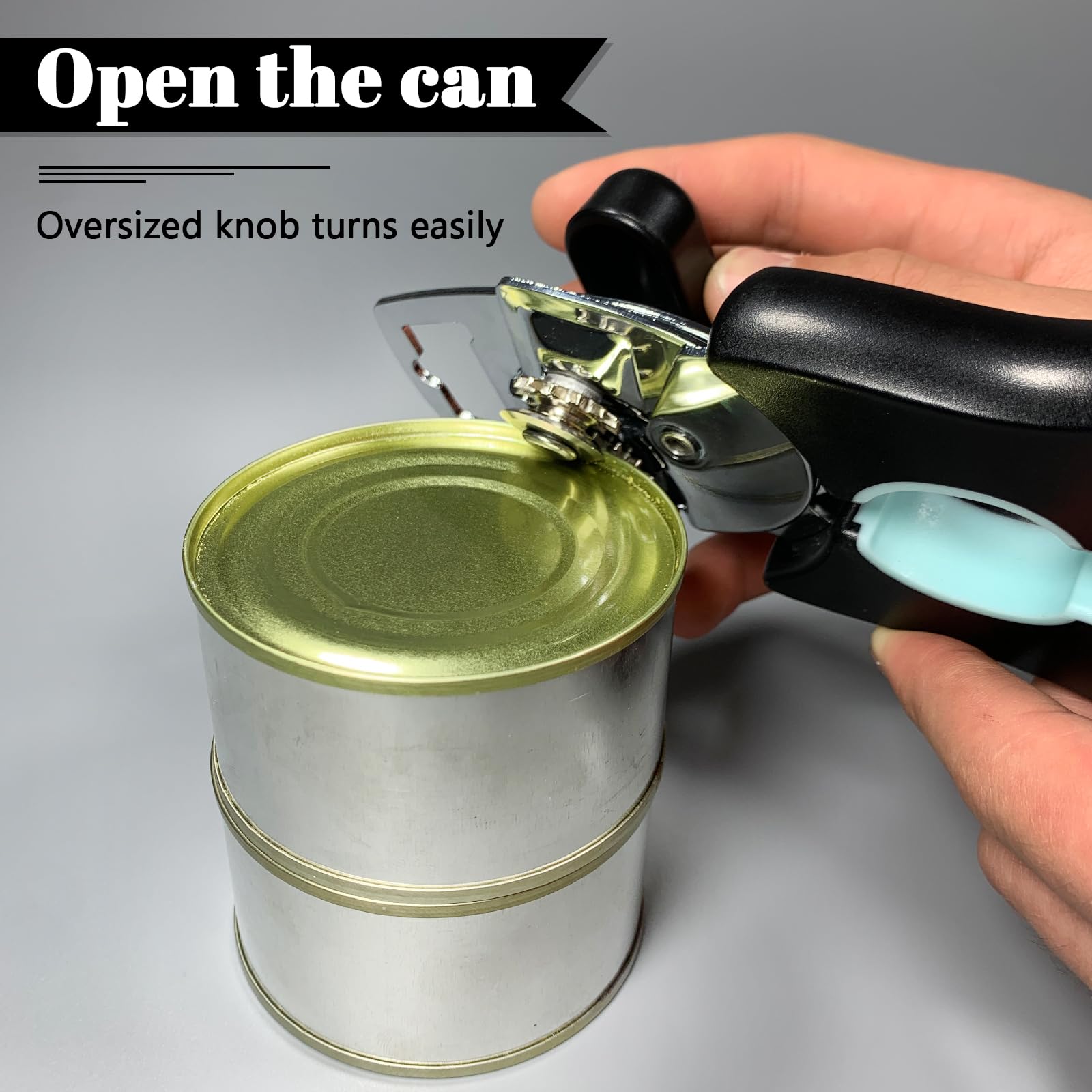 Bxgnip Can Opener Jar Opener Suitable For Small and Medium Size Jars Manual Handheld Hand Can Opener with Sharp Blade Smooth Edge with Multifunctional Bottles Opener