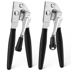 offbaiku 2 pcs commercial can opener heavy duty hand can opener manual handheld can opener with easy crank handle smooth edge for large cans.