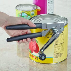 Commercial Can Opener Heavy Duty - Hand Held Can Opener Manual - Industrial Can Opener for Big Cans - Hand Crank Can Opener for Seniors - Restaurant Can Opener - Easy Crank, Abrelatas Abridor