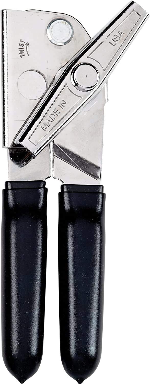 EZ-DUZ-IT Deluxe Can Opener with Black Grips (Set of 2)