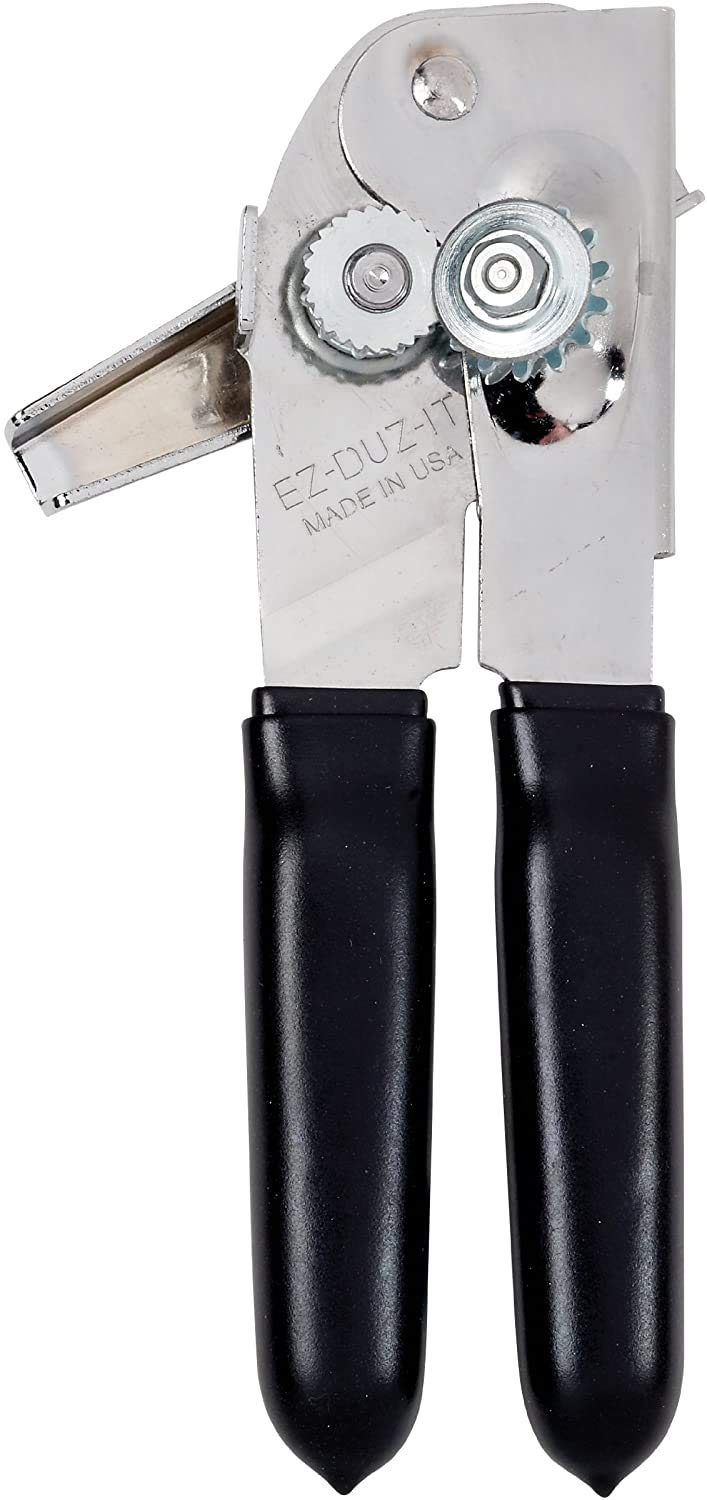 EZ-DUZ-IT Deluxe Can Opener with Black Grips (Set of 2)