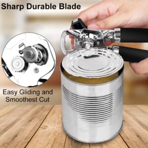 MAIYIONE - Can Opener Manual, Safe Cut Can Opener handheld, No-Trouble-Lid-Lift Can Opener with Magnet, Built in Bottle Opener, Stainless Steel Sharp Blade, Heavy Duty and Easy to Use Large Turn Knob