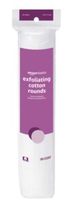 amazon basics exfoliating cotton rounds, 100 count (pack of 1)