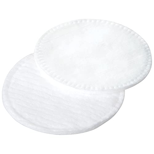 ForPro Professional Collection Pure & Natural Stitched Cotton Rounds for Face, 100% Pure Cotton Makeup Remover Pads, Hypoallergenic, Lint-Free, Vegan & Cruelty-Free, Pack of 4-100 Cotton Pads