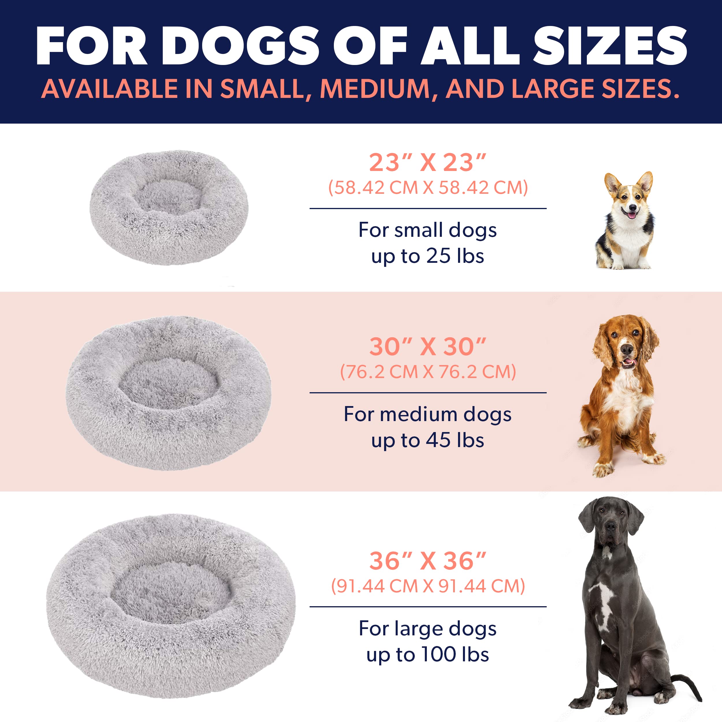 Premium Dog Beds for Large dogs and Medium dogs - Portable Dog Beds & Furniture - Dog Travel - Fits up to 25 lbs, (Small, Light Grey)