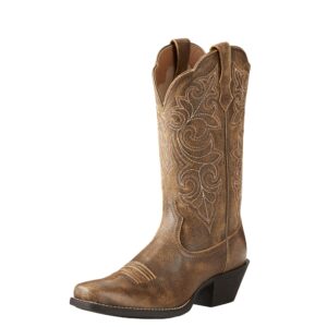 ariat womens round up square toe western boot vintage bomber 6.5