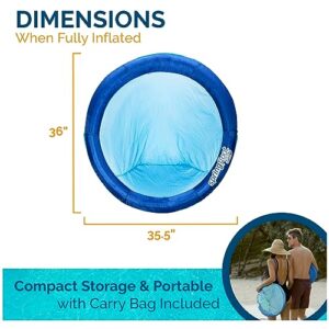 SwimWays Spring Float Papasan Pool Lounger for Swimming Pool, Inflatable Pool Floats Adult with Fast Inflation for Ages 15 & Up, Aqua