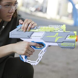 Nerf Hyper Rush-40 Pump-Action Blaster, 30 Hyper Rounds, Eyewear, Up to 110 FPS Velocity, Easy Reload, Holds Up to 40 Rounds