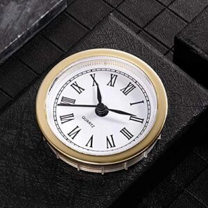 Hicarer 2.4 Inch (61 mm) Quartz Clock Fit-up/Insert with Roman Numeral, Quartz Movement (Gold Rim)