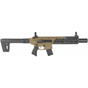 SIG SAUER MCX Rattler .177 Cal CO2 Semi-Auto Pellet Rifle with Flip-Up Sights and 30-Round Magazine