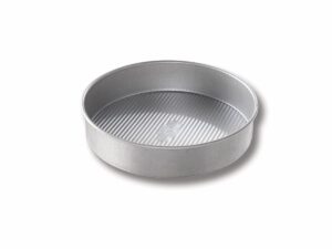 usa pan bakeware nonstick round cake pan, 8-inch, aluminized steel