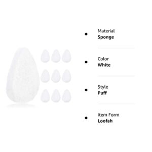 IMPRESA 10 Pack Facial Sponge for Daily Deep Cleansing and Regular Exfoliating - Regular Buff Style Exfoliating Pads Puf for Removing Dead Skin, Dirt & Makeup - Normal to Oily - Made in The USA