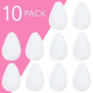 IMPRESA 10 Pack Facial Sponge for Daily Deep Cleansing and Regular Exfoliating - Regular Buff Style Exfoliating Pads Puf for Removing Dead Skin, Dirt & Makeup - Normal to Oily - Made in The USA