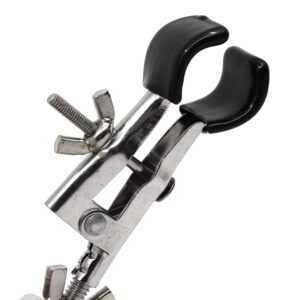 EISCO Burette Clamp with Bosshead/Test Tube Holder - PVC Coated Round Jaws, Opens up to 45mm