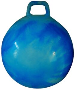 appleround space hopper ball with air pump: 28in/70cm diameter for age 13 and up, kangaroo bouncer, hippity hoppity hop ball for teens youths and adults, bouncy ball with handle, cloud colors (blue)