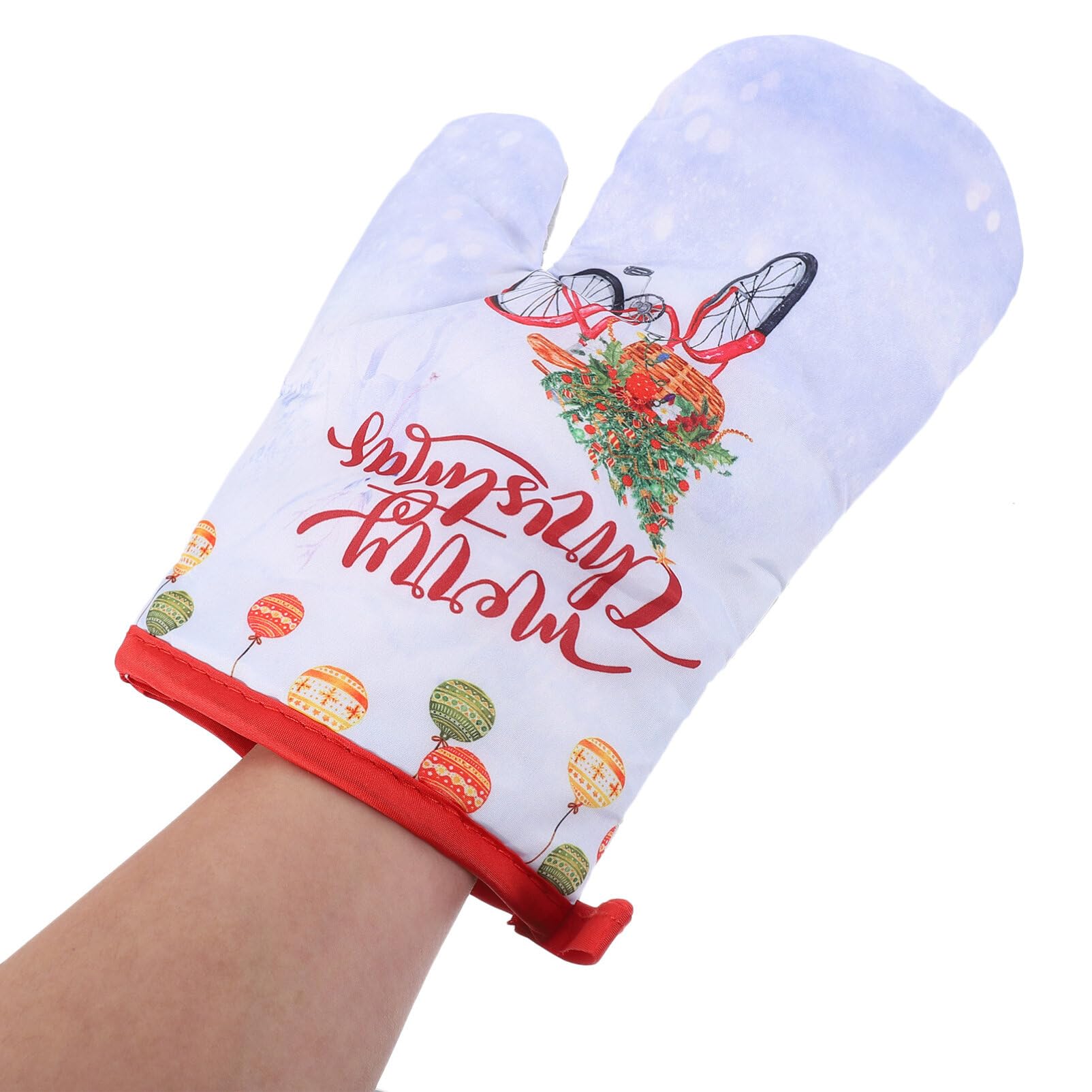 Christmas Oven Mitts Pot Holders Sets Christmas Kitchen Potholder Gloves for Kitchens Baking Barbeque Grilling Microwave