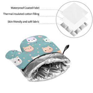 Cute Fox Oven Mitt and Pan Cover Set, 4 Piece Set for Kitchen Cooking, Baking and Microwave, Kitchen Accessories.