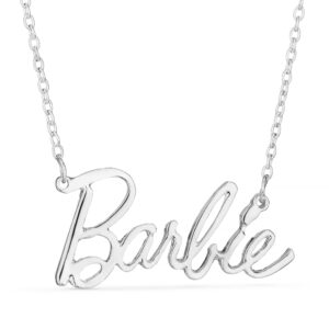 barbie script logo necklace