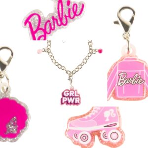 luv her barbie girls add a charm box set with 1 charm bracelet & 5 interchangeable charms - ages 3+