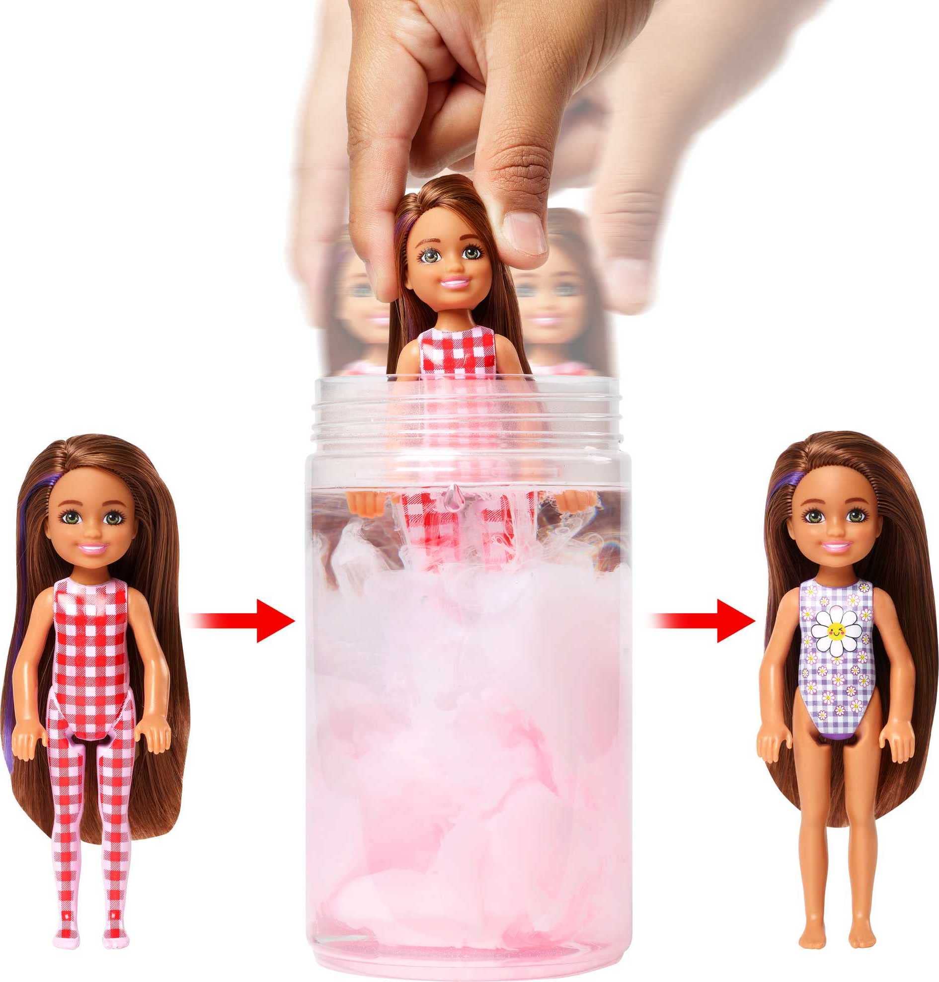 Barbie Color Reveal Small Doll & Accessories, Picnic Series, 6 Surprises, 1 Chelsea Doll (Styles May Vary)