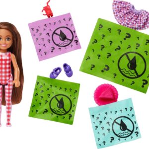 Barbie Color Reveal Small Doll & Accessories, Picnic Series, 6 Surprises, 1 Chelsea Doll (Styles May Vary)