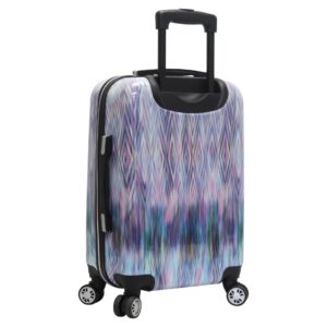 Steve Madden 20 Inch Carry On Luggage Collection - Scratch Resistant (ABS + PC) Hardside Suitcase - Designer Lightweight Bag with 8-Rolling Spinner Wheels (Diamond)