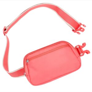 yaviv belt bag fanny packs for women and men with adjustable waist and crossbody strap for walking, hiking, running workouts, and daily travel, cute designer fashion, barbie pink